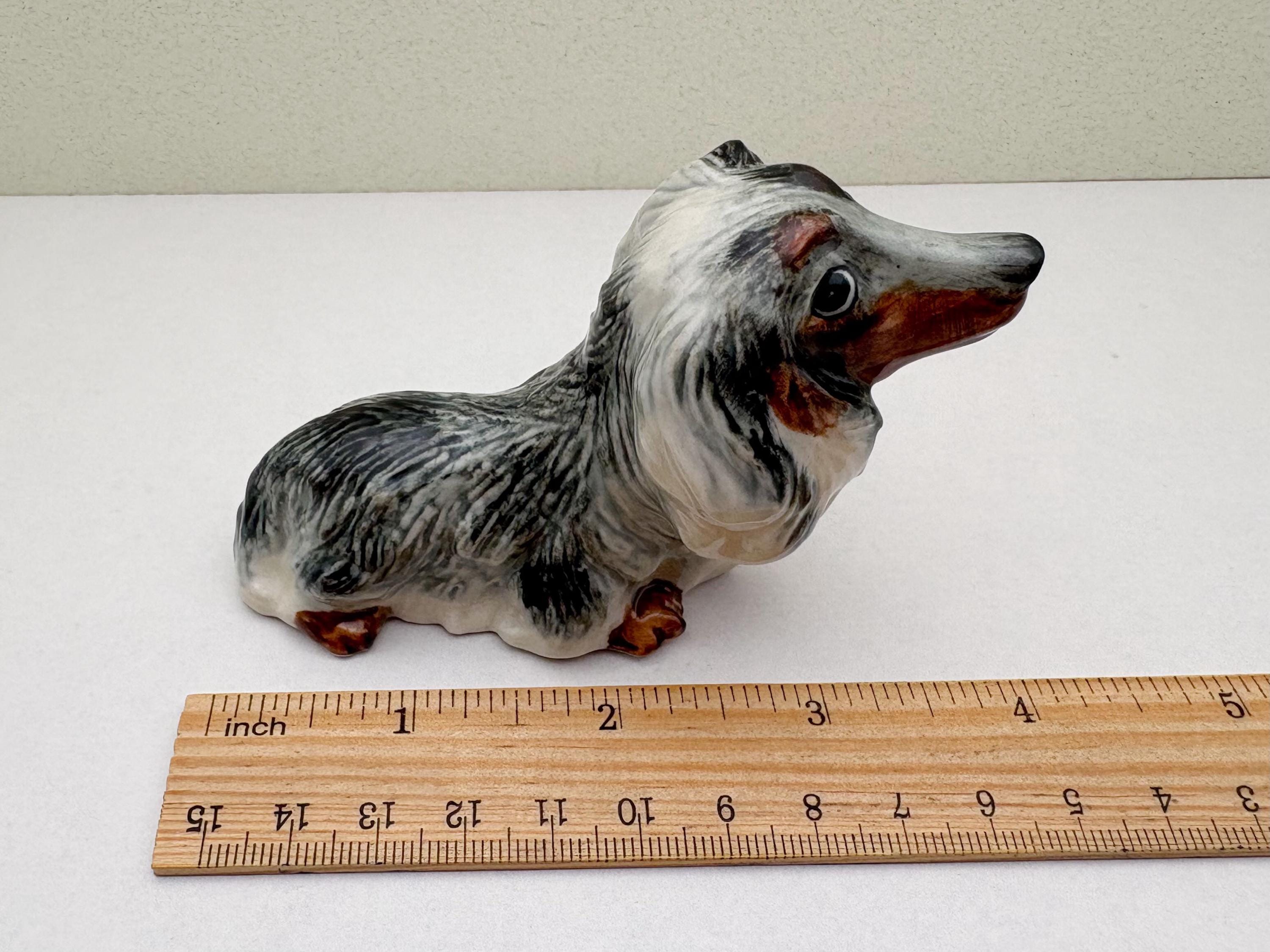 Hand-painted Ceramic Dachshund Figurine: Collectible Puppy Statue - Etsy