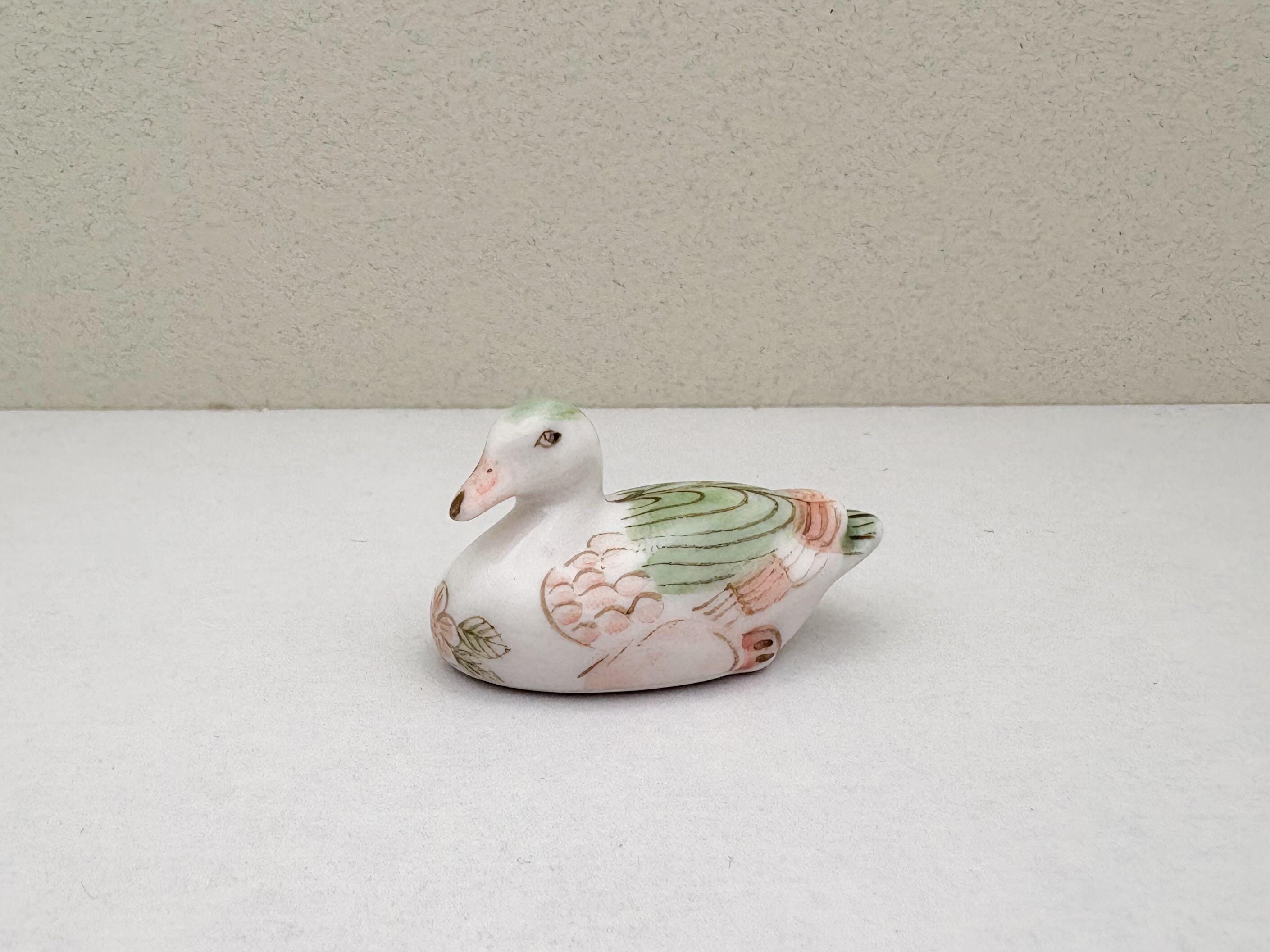 Hand-painted Mini Ceramic Duck Figurines: Collectible Animal Decor - Etsy