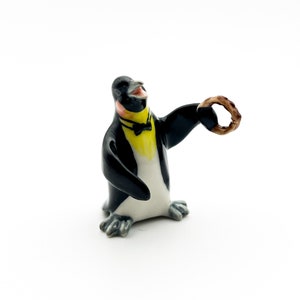 Hand-painted Ceramic Penguin Musicians: Miniature Figurines ...