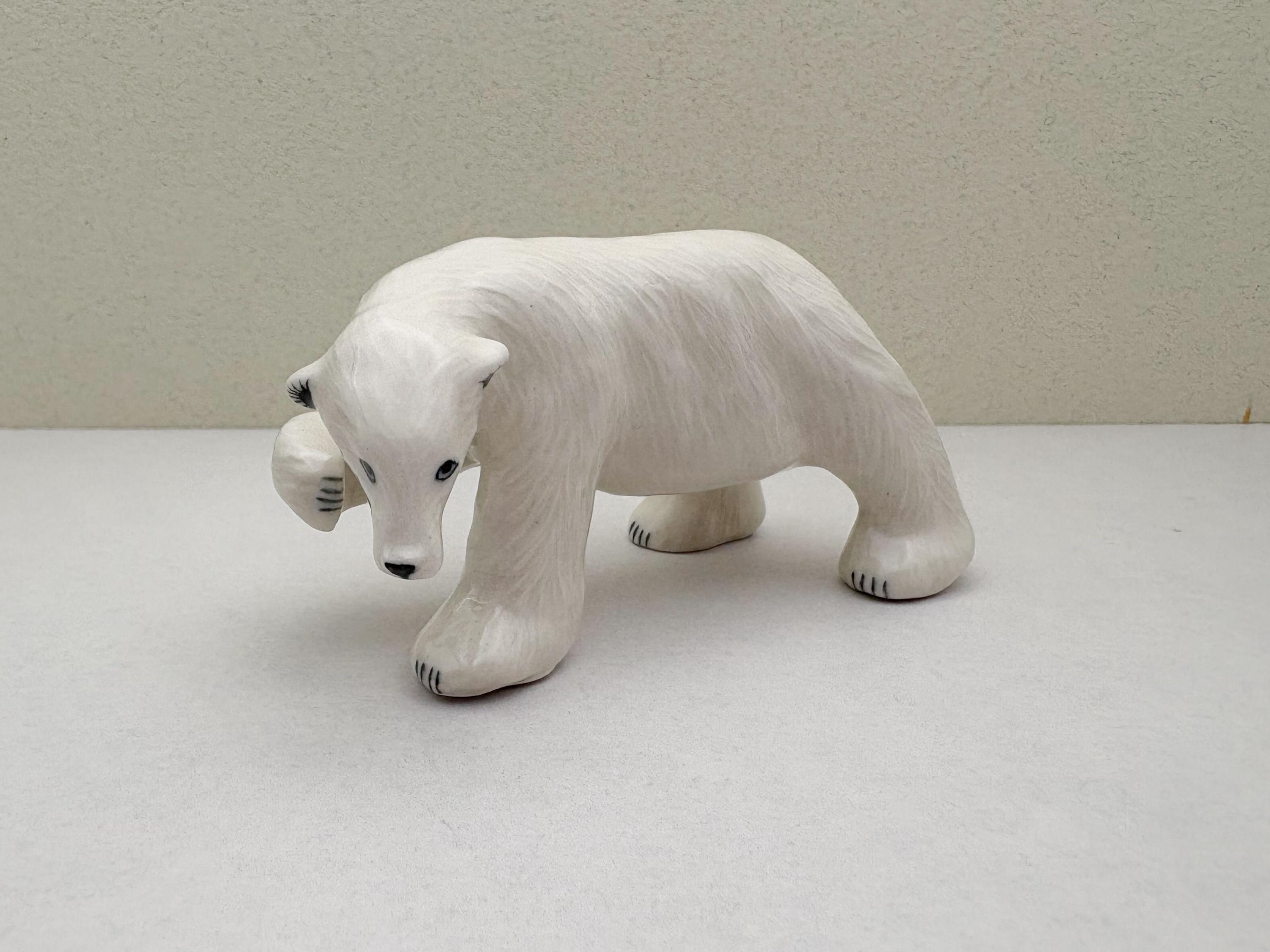 Handcrafted Ceramic Polar Bear Family Figurine: Arctic Decor - Etsy