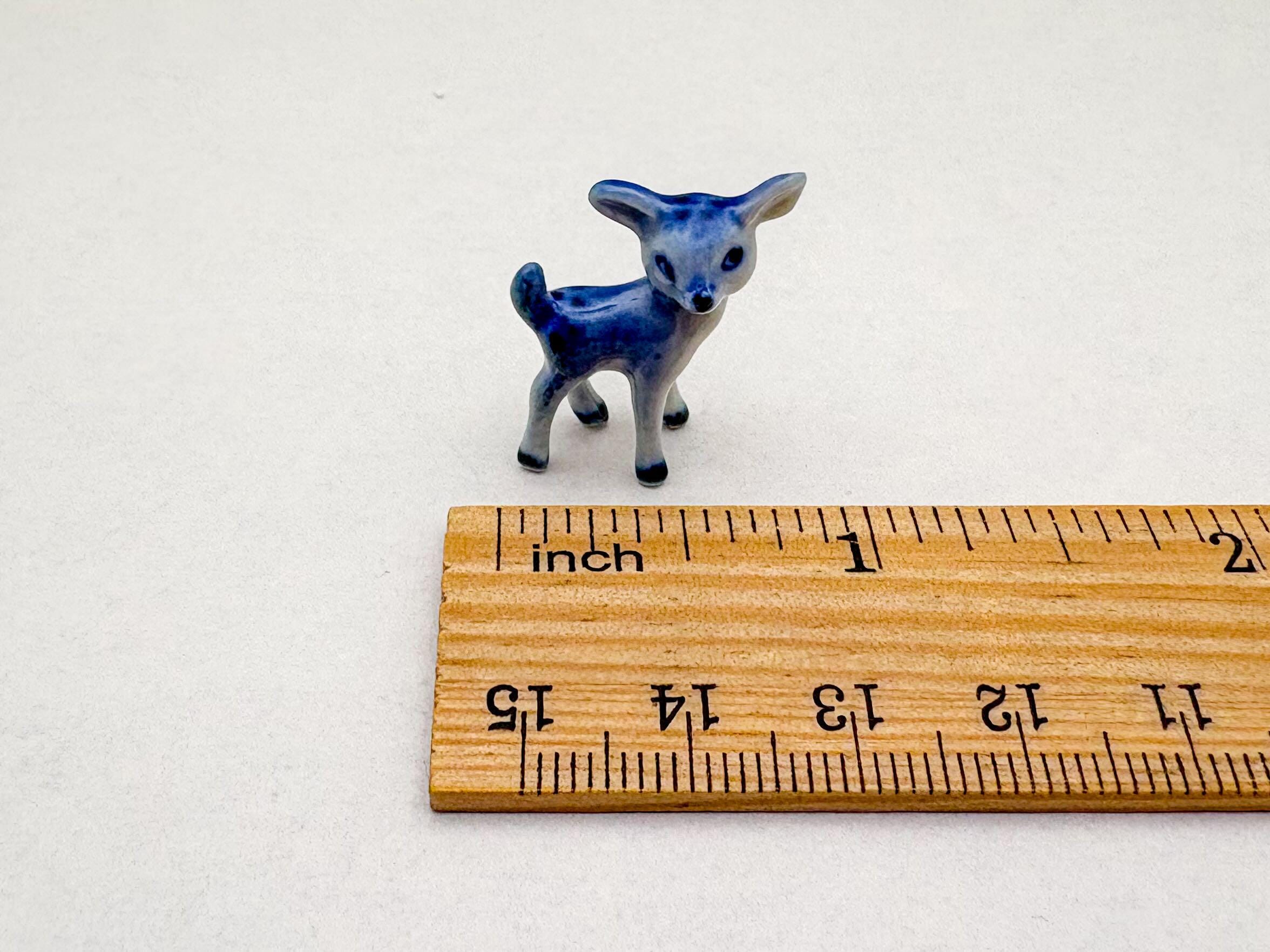 Handcrafted Ceramic Fawn Figurine: Dollhouse Miniature Deer - Etsy