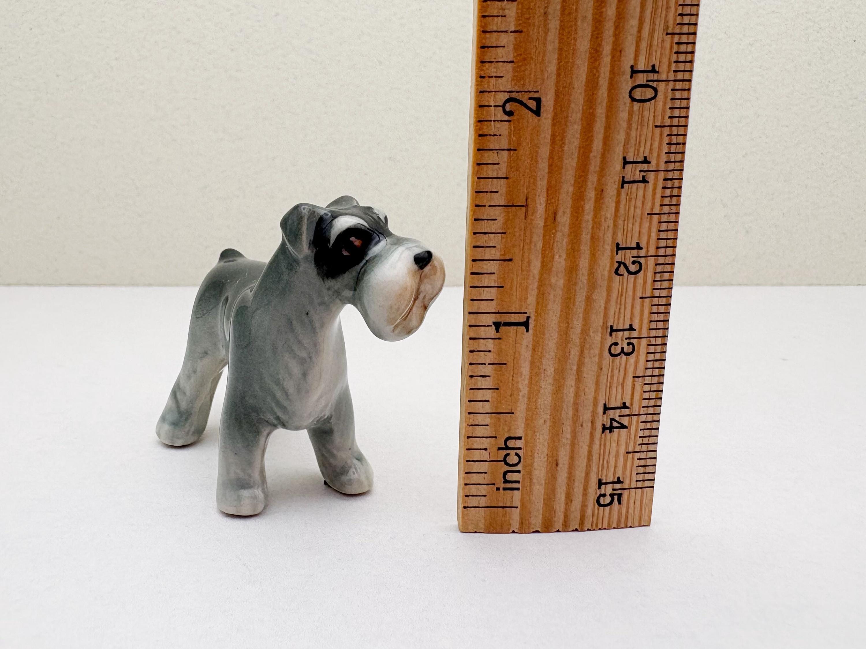 Ceramic Schnauzer Figurine Set: Handcrafted Dog Decor - Etsy