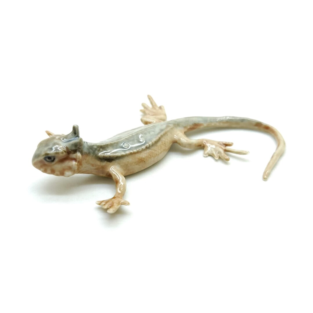 Realistic Ceramic Salamander Figurine - Handmade Amphibian Ornament for ...