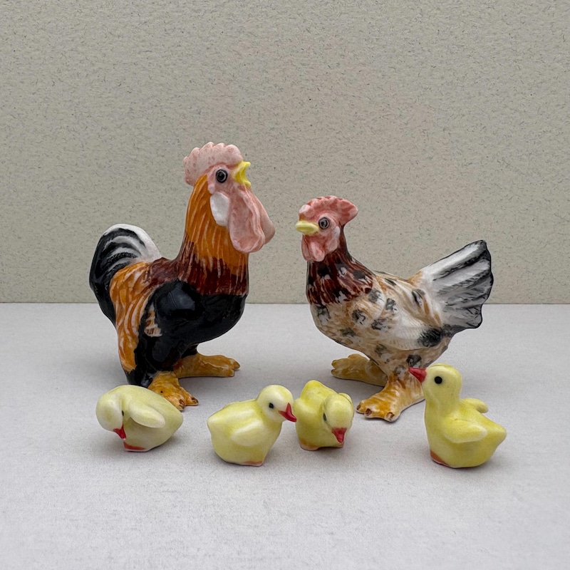 Ceramic Hens Figurines - Etsy