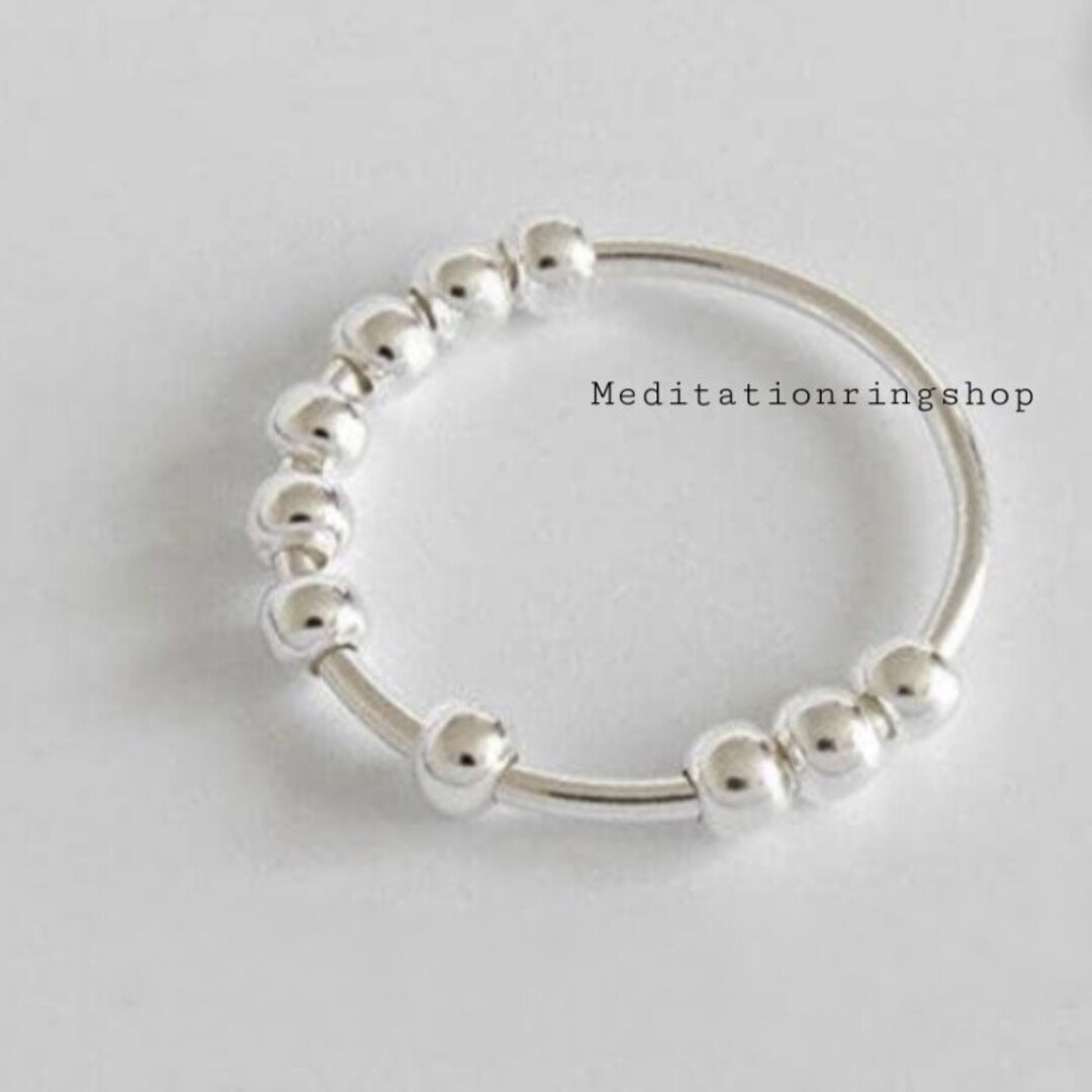 Anti-anxiety Ring ,fidget Ring, Spinner Anxiety Ring, Sliver Anxiety ...