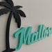 3D Lettering Mallorca With Palm Tree as a Wall or Door Decoration/ 3D ...