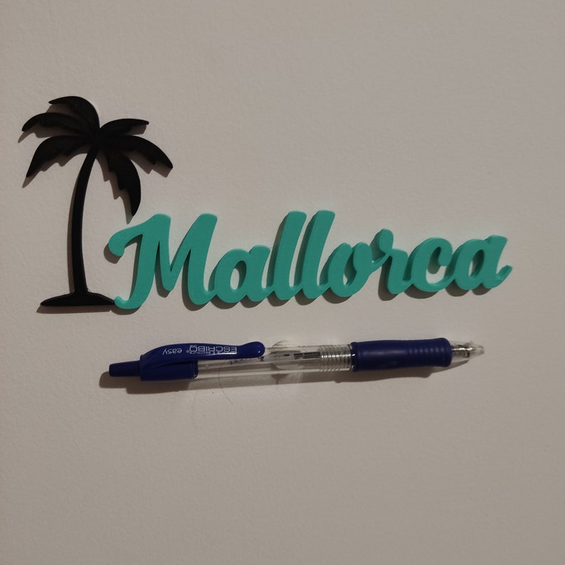 3D Lettering Mallorca With Palm Tree as a Wall or Door Decoration/ 3D ...