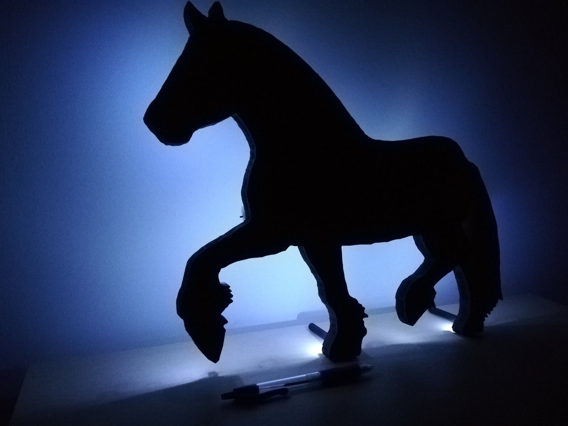 Horse Silhouette , Horse LED Light, Horse Lamp , Pferdelampe/ 3D ...