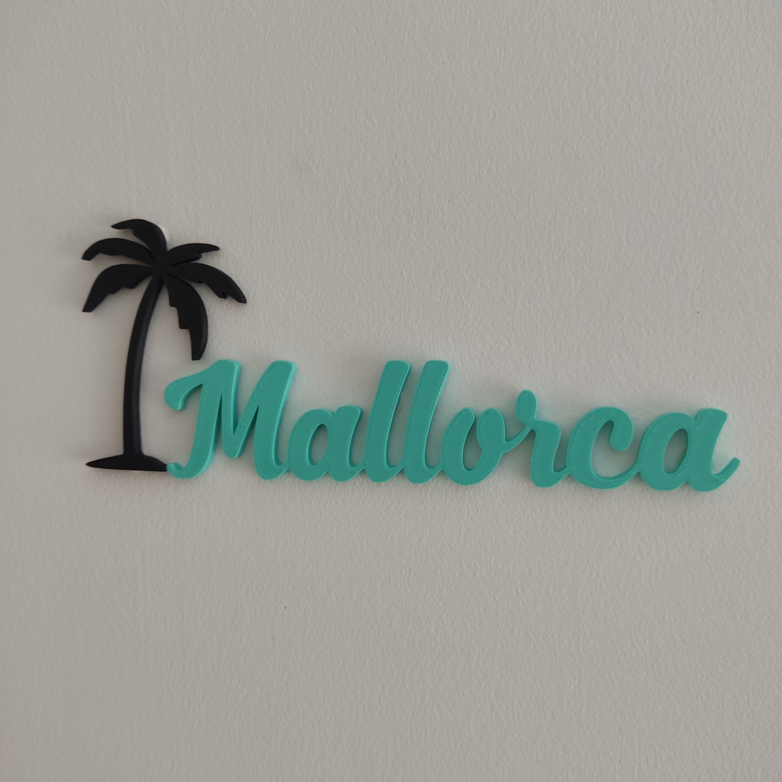 3D Lettering Mallorca With Palm Tree as a Wall or Door Decoration/ 3D ...