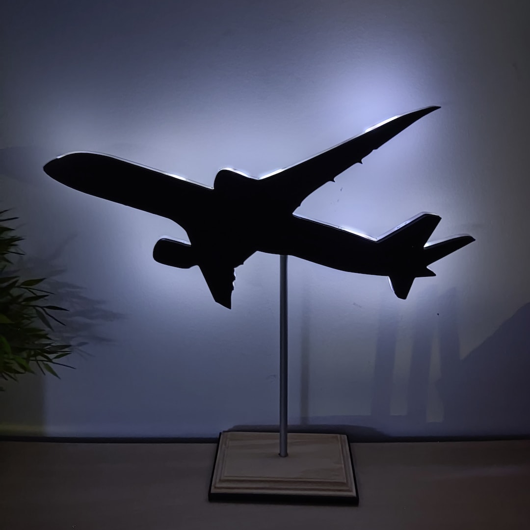 Lámpara LED Con Silueta De Avión: Iluminación Elegante Para Fanáticos ...