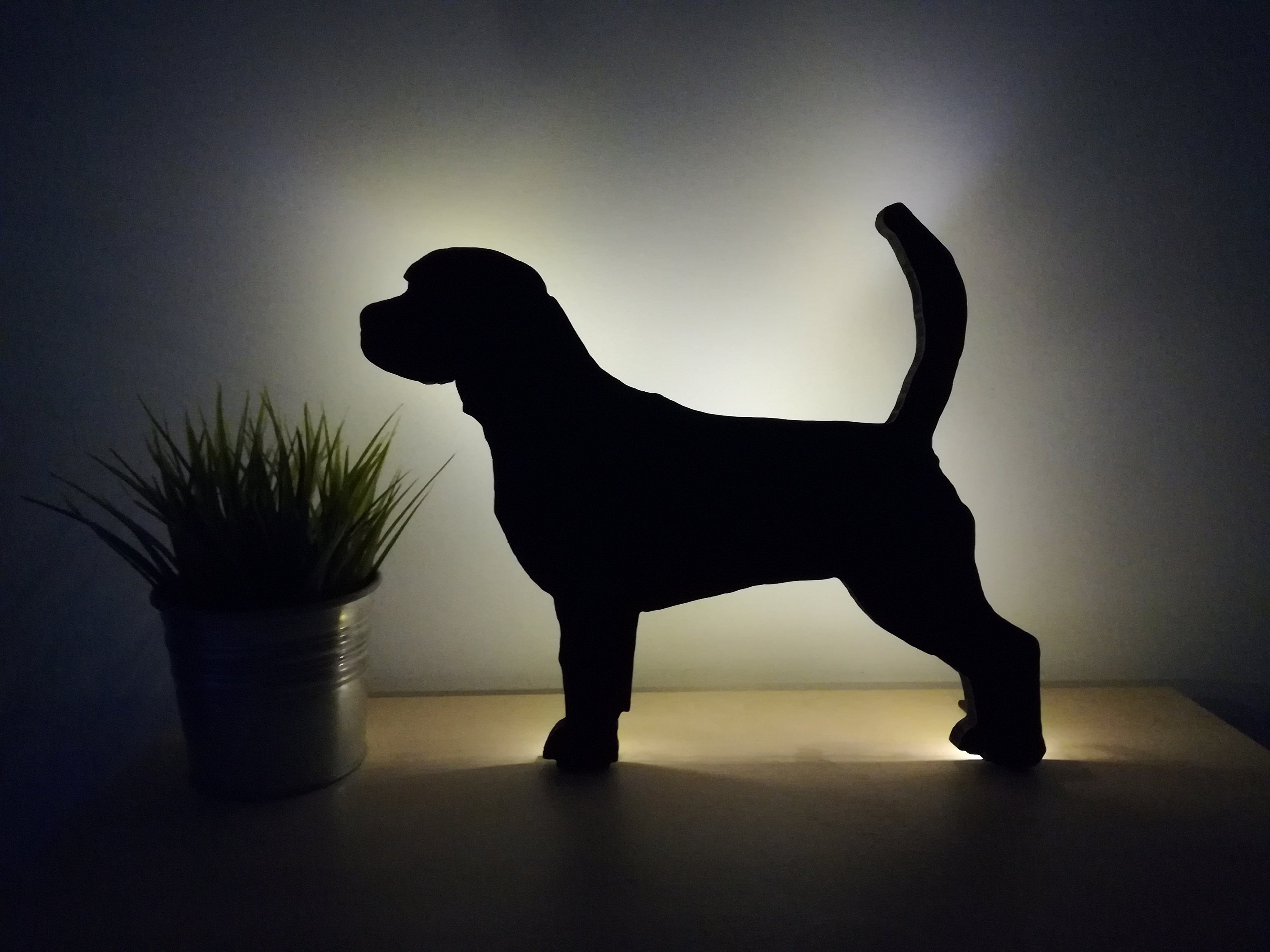 Beagle Dog / Beagle Hund / Silhouette Lamp / Beagle Silhouette/ Beagle ...