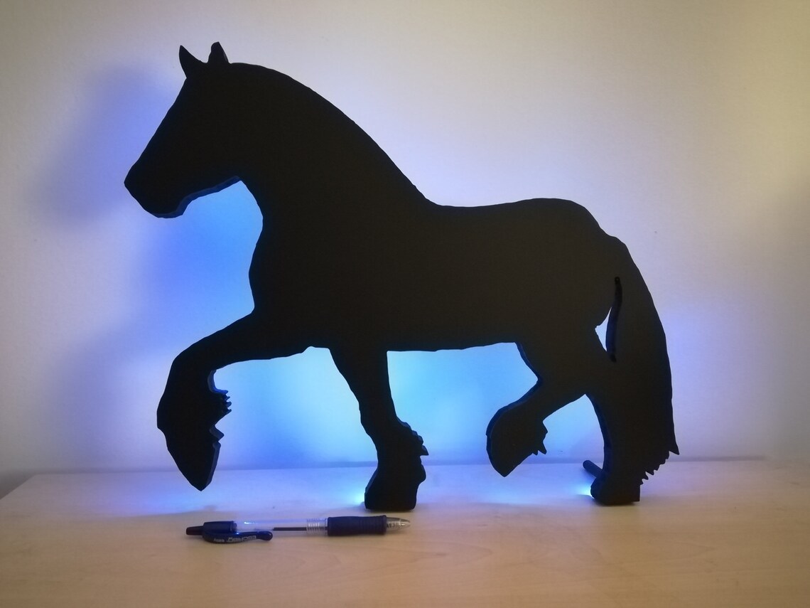 Horse Silhouette , Horse LED Light, Horse Lamp , Pferdelampe/ 3D ...