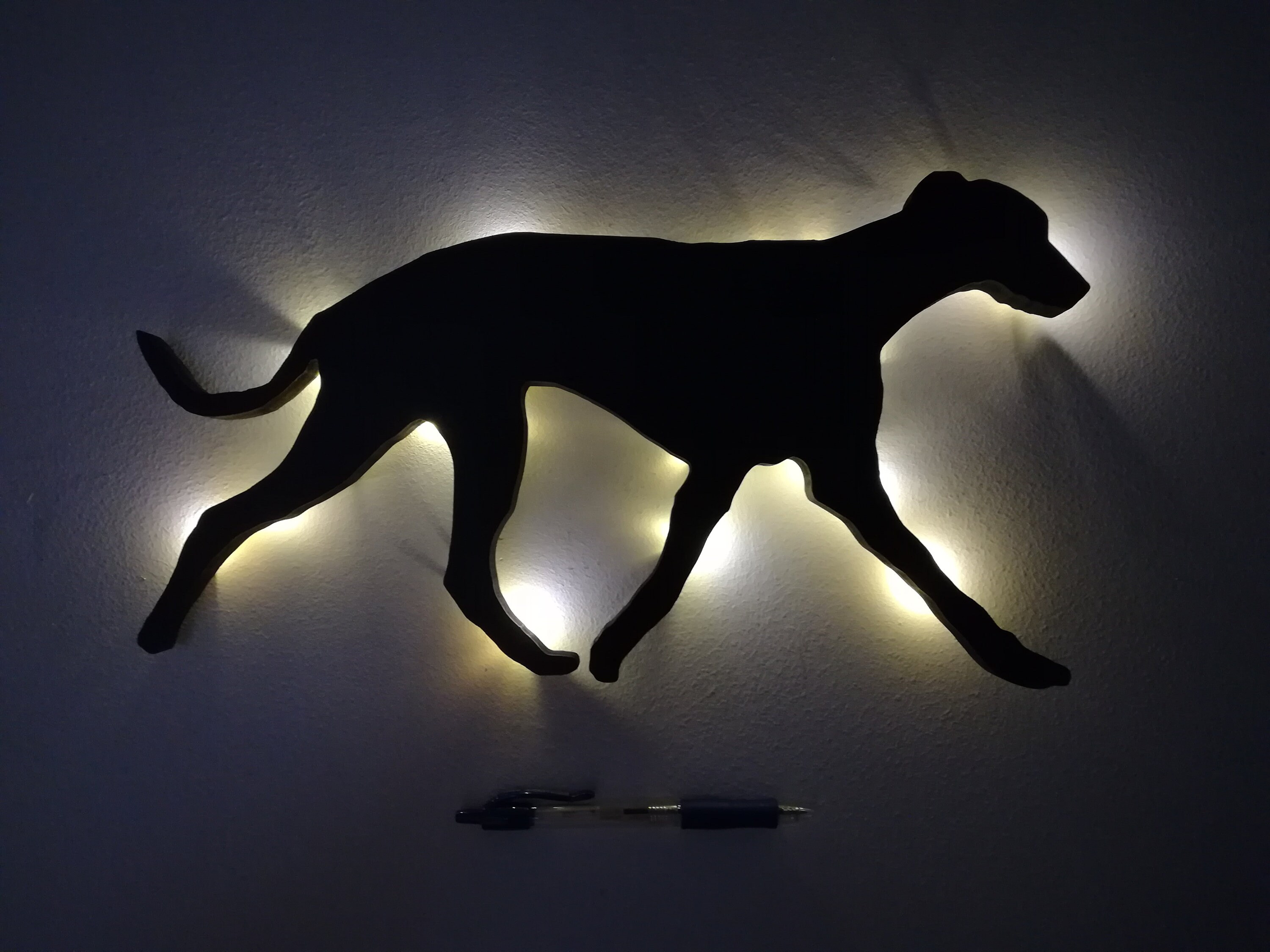 Whippet Dog Silhouette Light //whippet Dog // Greyhound //whippet ...