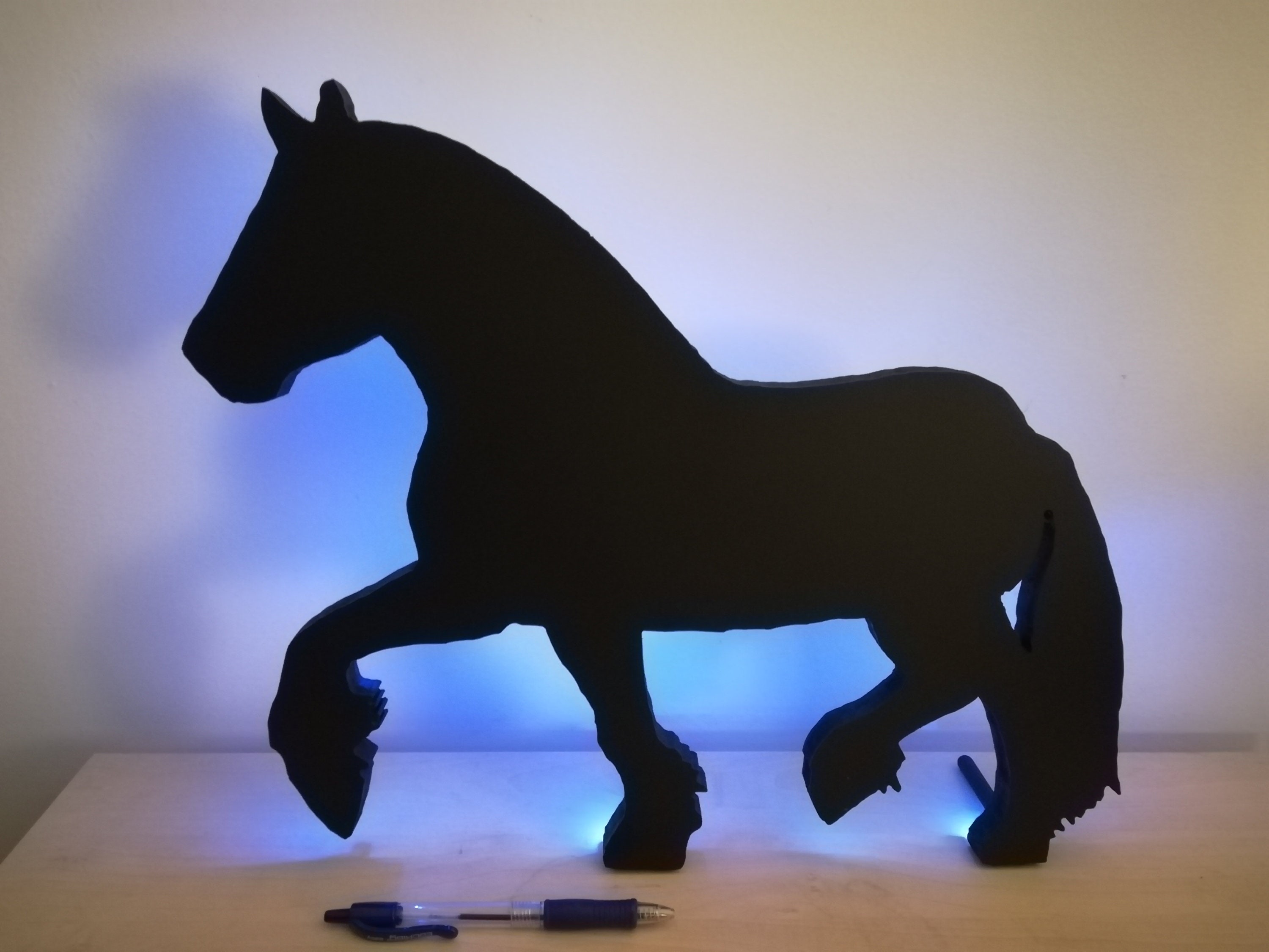 Horse Silhouette , Horse LED Light, Horse Lamp , Pferdelampe/ 3D ...