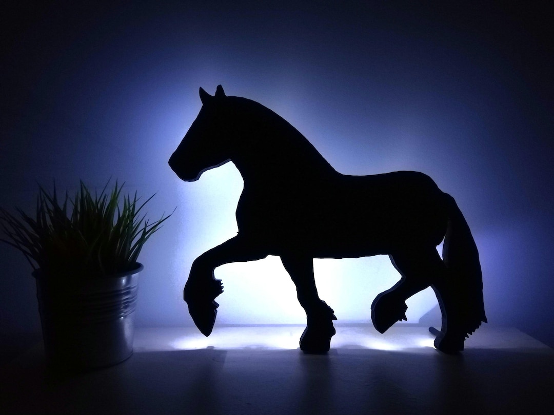 Horse Silhouette , Horse LED Light, Horse Lamp , Pferdelampe/ 3D ...
