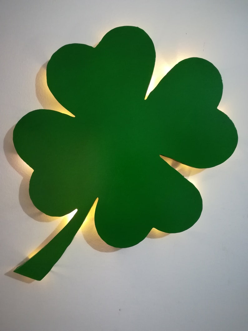 3D Printed Shamrock Clover //sign Four Leaf Clover// St. Patricks Decor ...