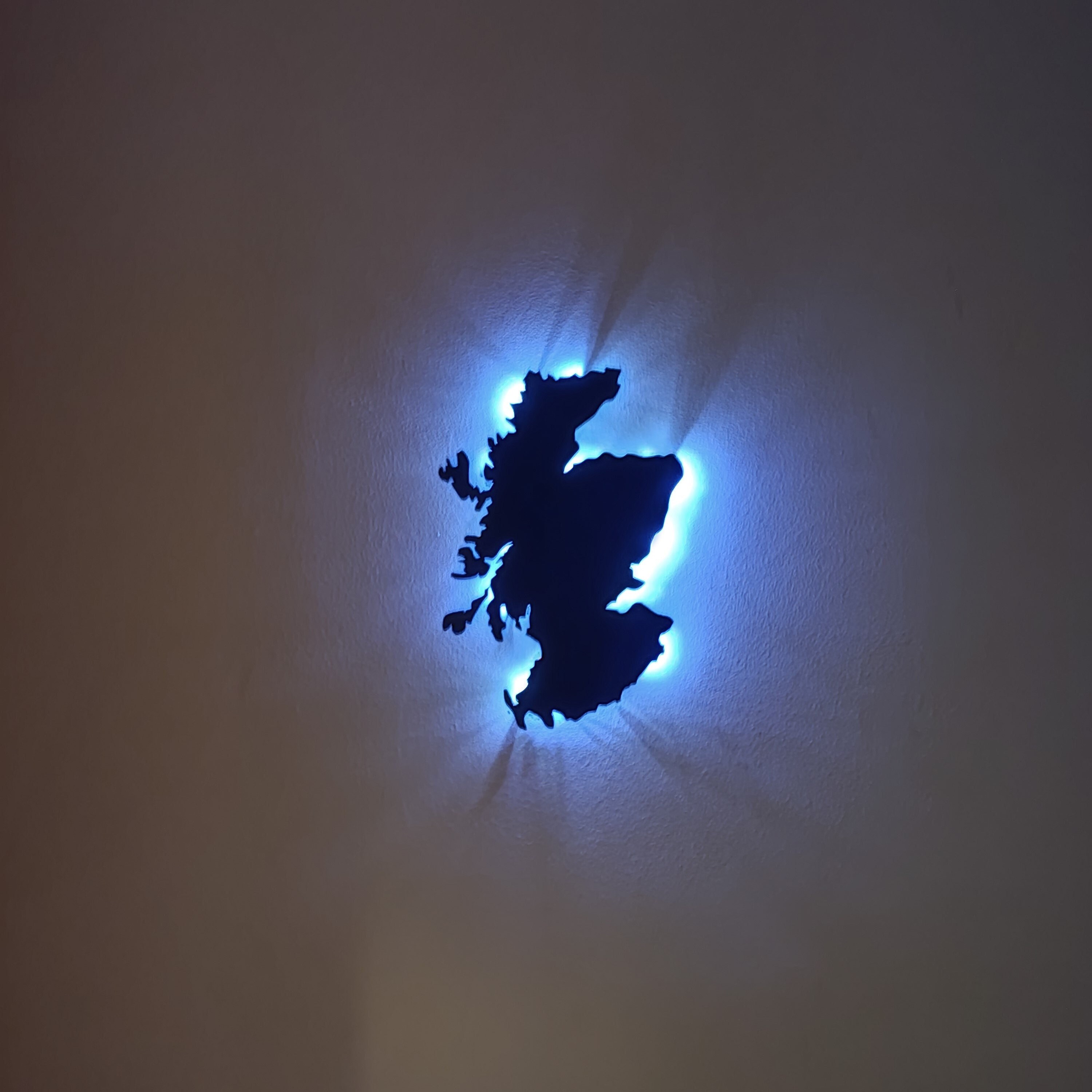 3D Printed /scottish Lamp /scotland / Map of Scotland / Scotland ...