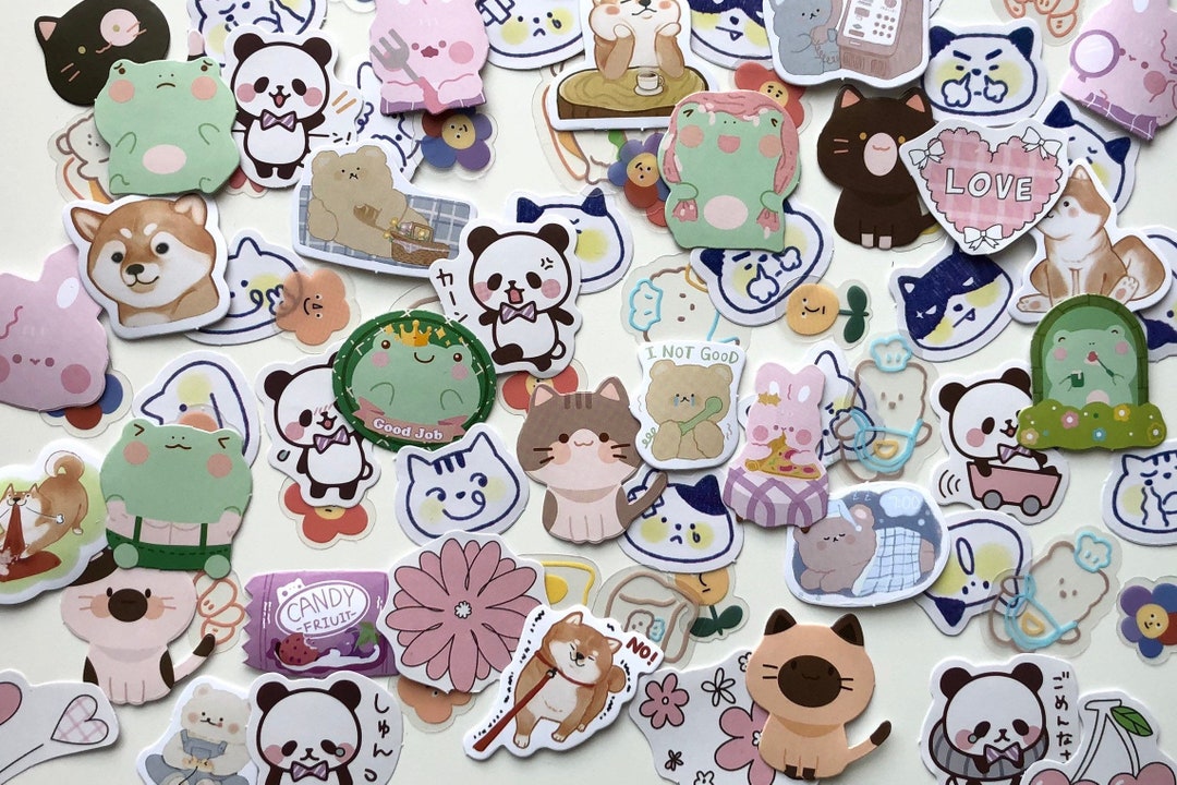 50 Pc Cute Sticker Grab Bag Japanese Korean Aesthetic Journalling ...