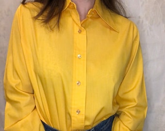 Yellow Button Up | Etsy