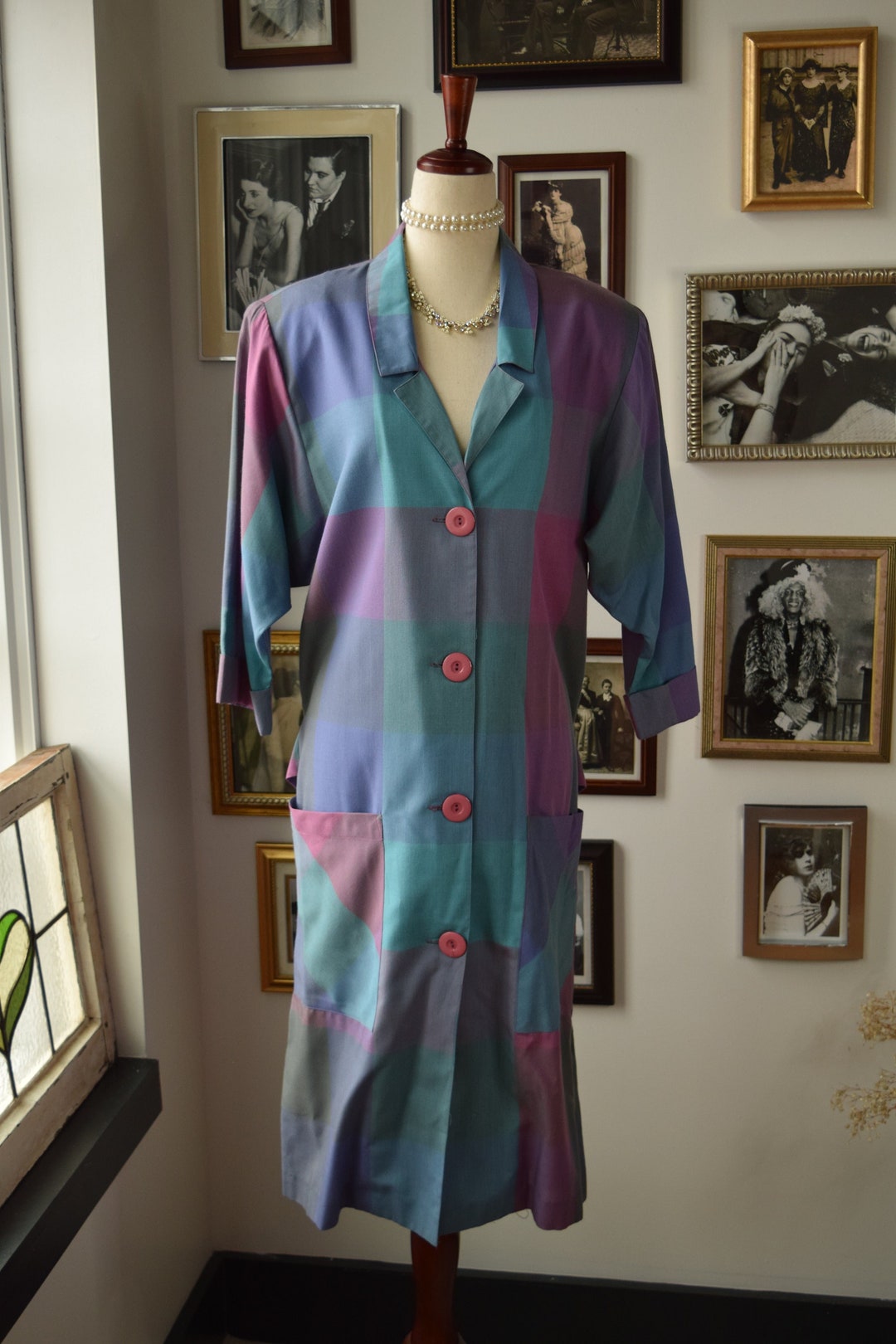 1980s Vintage charlie Allison Plaid Cotton Candy - Etsy