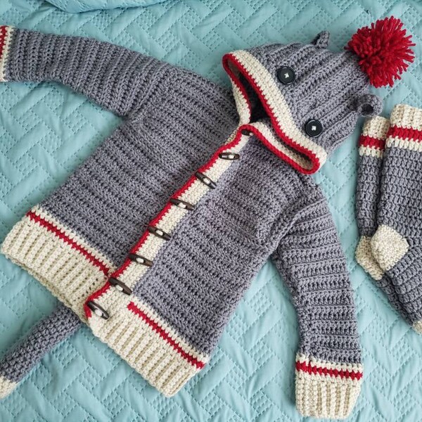 Sock Monkey Sweater - Etsy