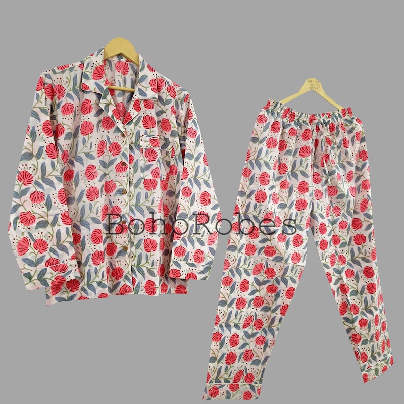 Yellow Floral Pajamas Set - Etsy