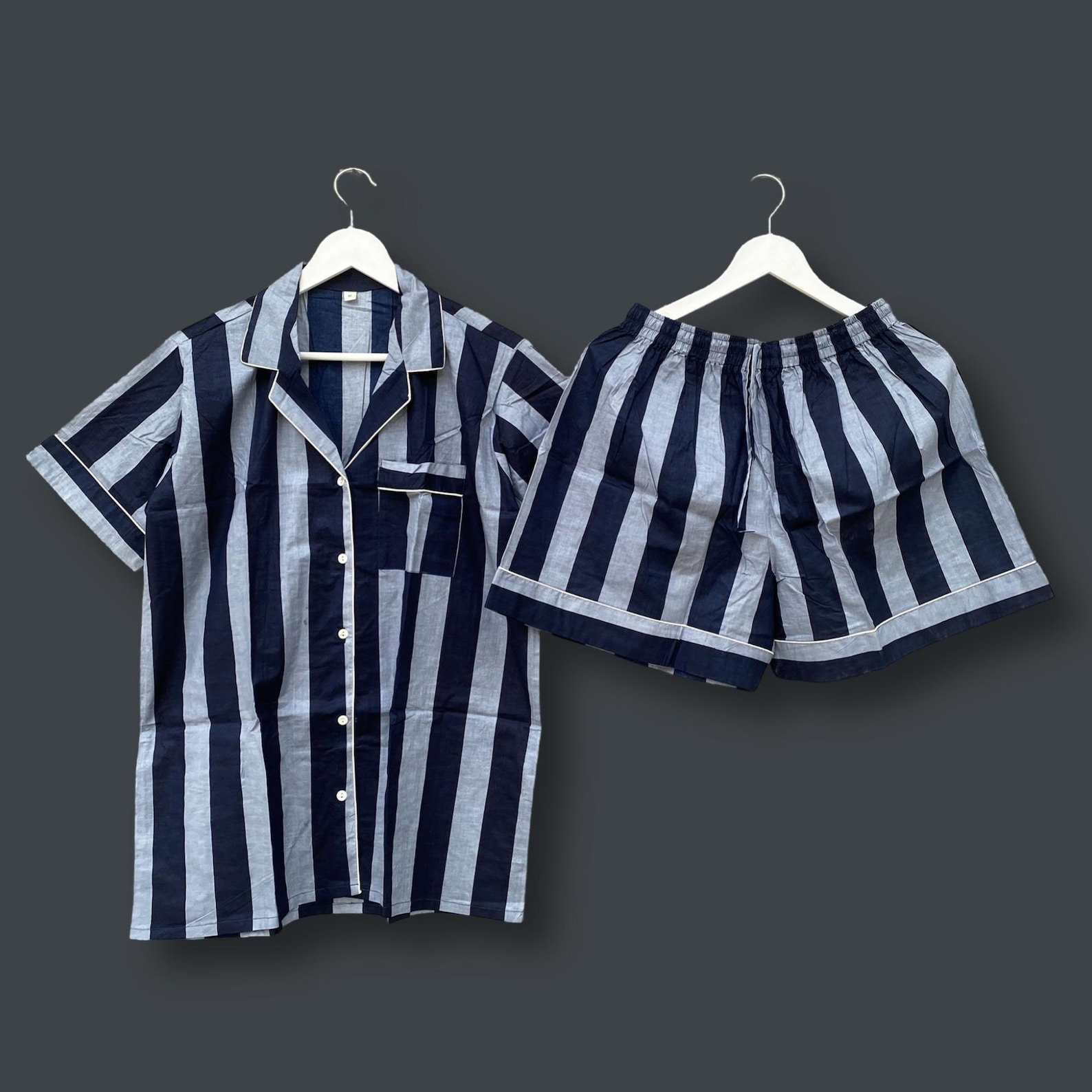 Pink & Mustard Stripe Short PJ Set, Bridesmaid Pajamas, Bridesmaids ...