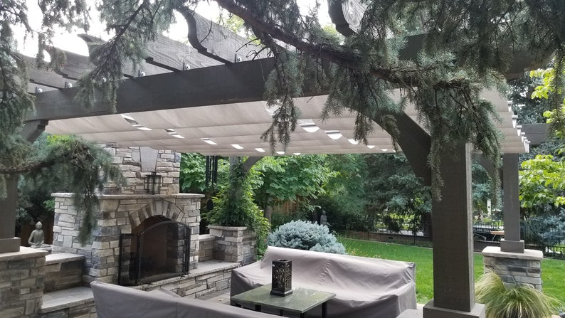 Retractable Pergola Canopy Slide Wire Wave Shade Awning 55" Wide - Etsy