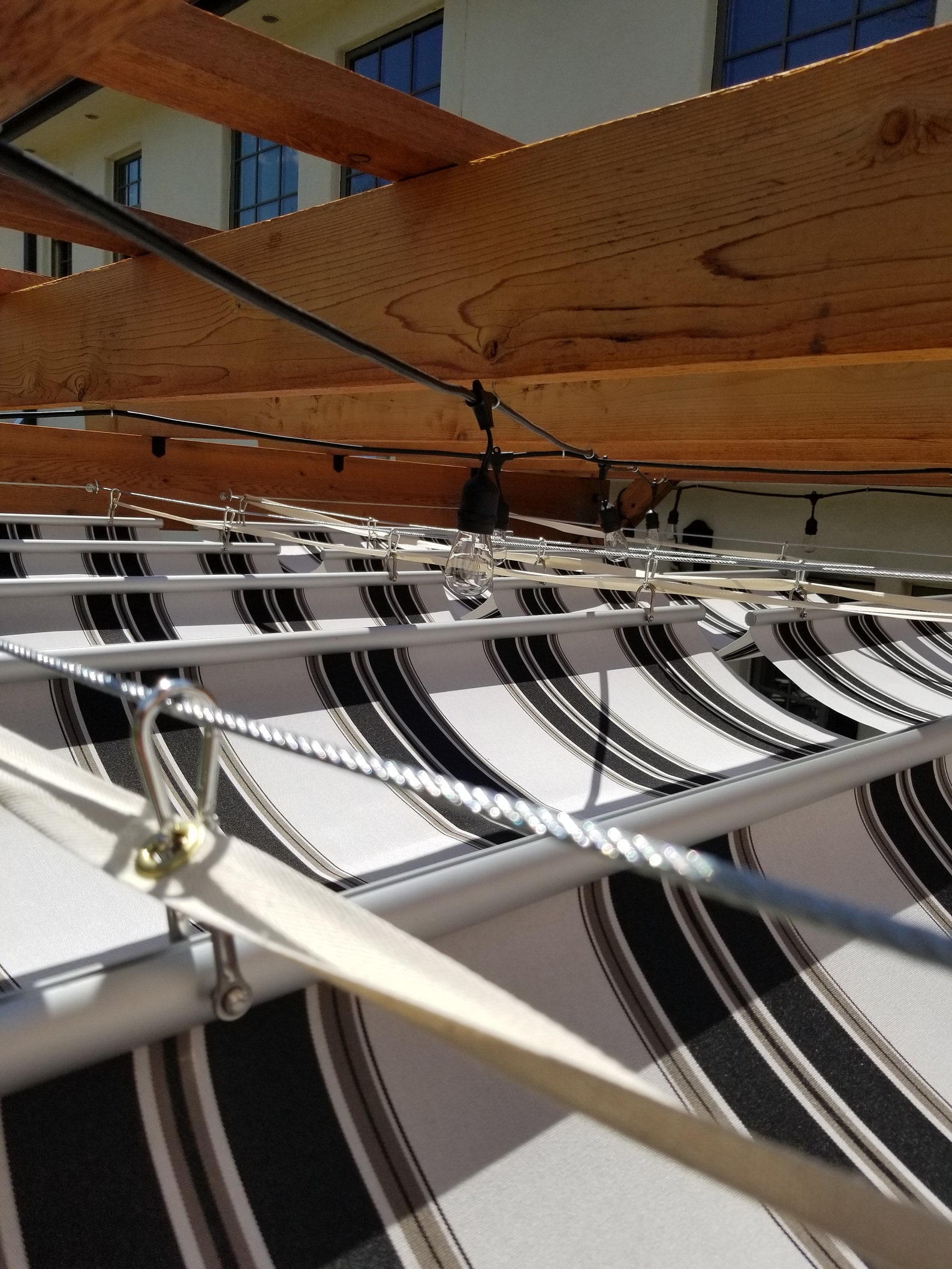 Retractable Pergola Canopy Slide Wire Wave Shade Awning 61" Wide - Etsy