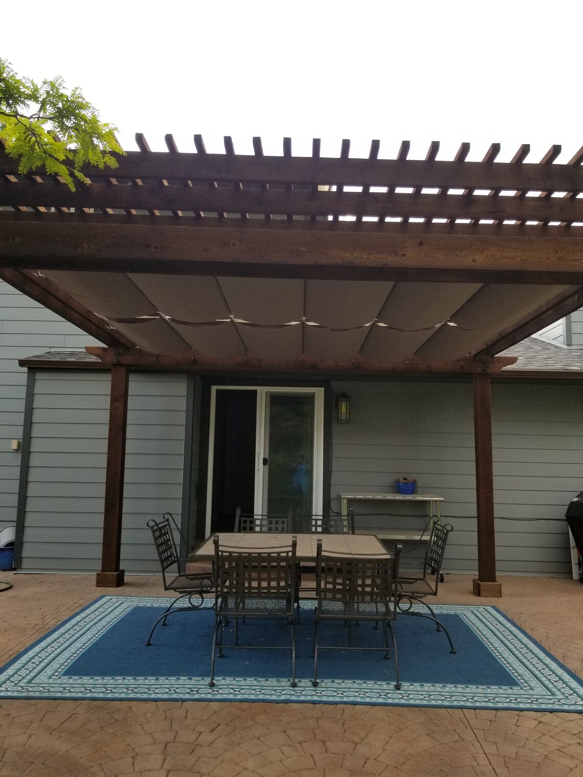 Retractable Pergola Canopy Slide Wire Wave Shade Awning 55" Wide - Etsy