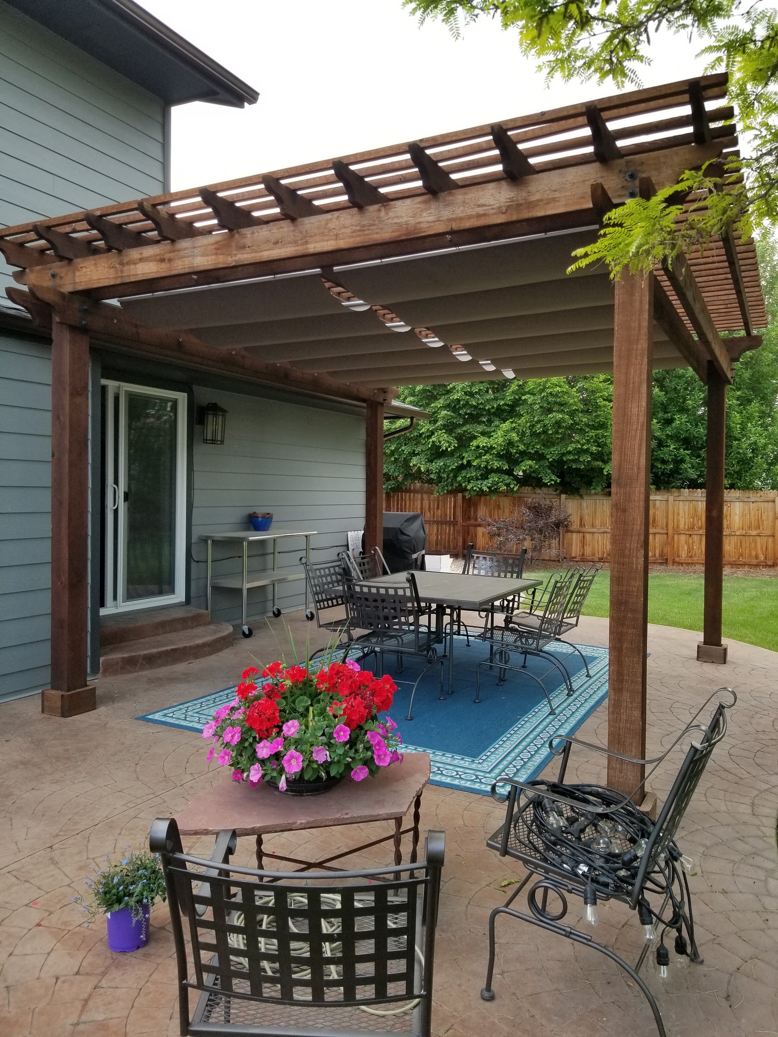 Retractable Pergola Canopy Slide Wire Wave Shade Awning 55" Wide - Etsy