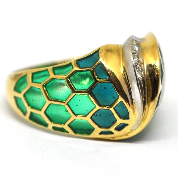 Green Snake Ring - Etsy UK