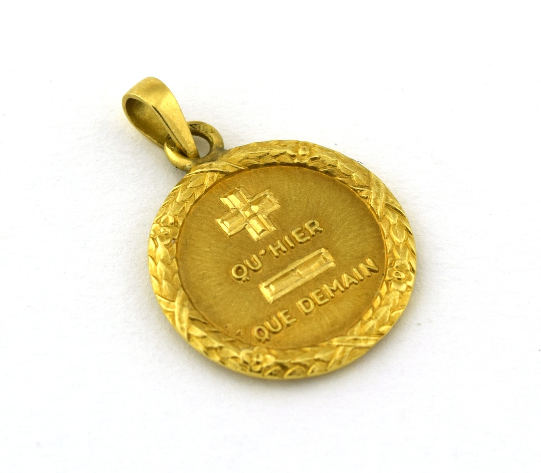 Pendentif de charme antique Auguste Augis Français Plus Que - Etsy France