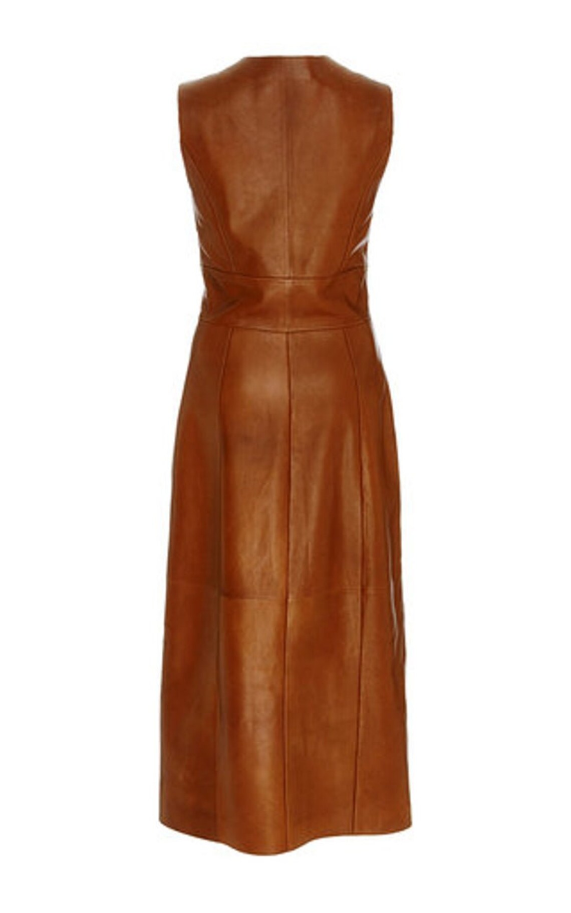 Women's Leather Dress / Genuine Lambskin Leather Dress / Brown Dress ...