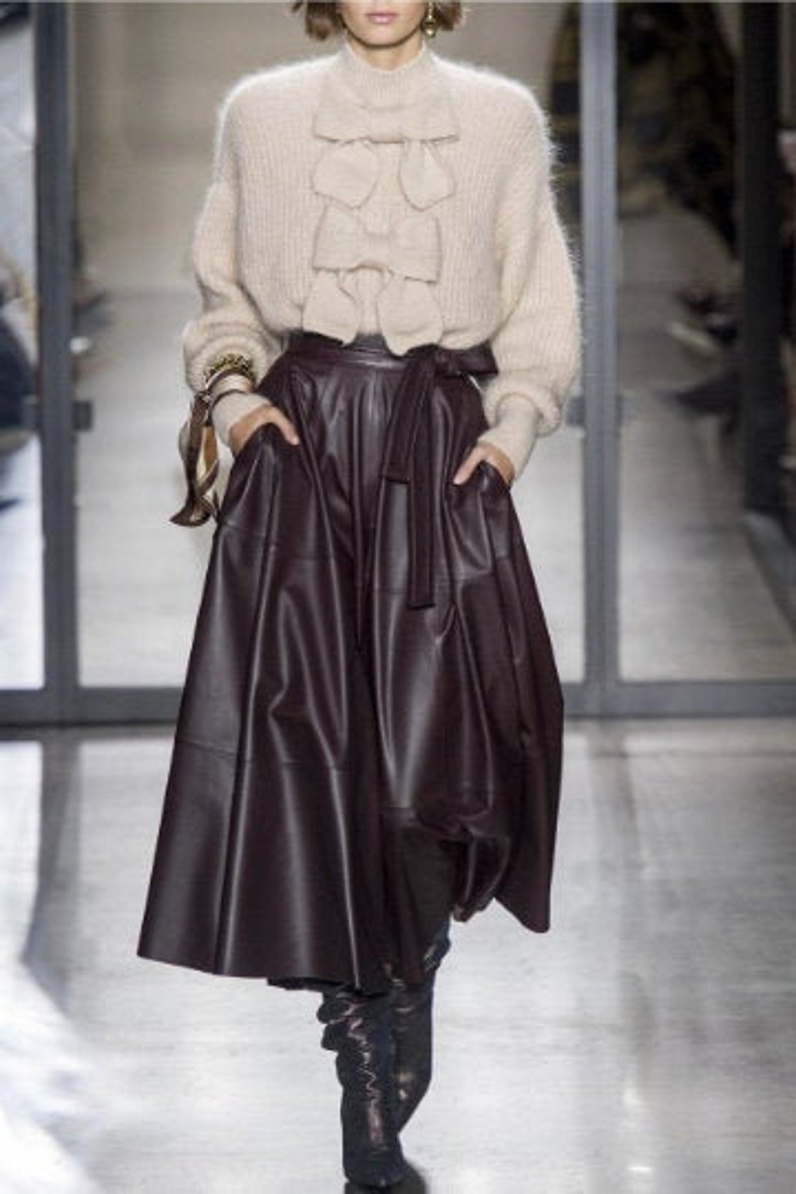 Leather Skirt / Women's Genuine Handmade Leather Skirt / Lambskin ...