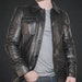 Men's Leather Jacket, Genuine Lambskin Leather Jacket, Biker, Black ...