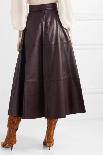 Leather Skirt / Women's Genuine Handmade Leather Skirt / Lambskin ...