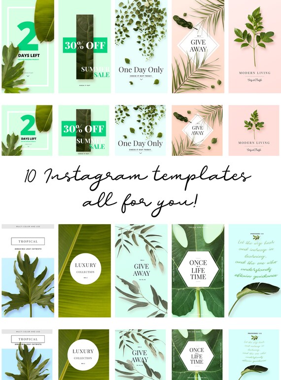 10 Instagram Graphic templates for your instagram profile | Etsy