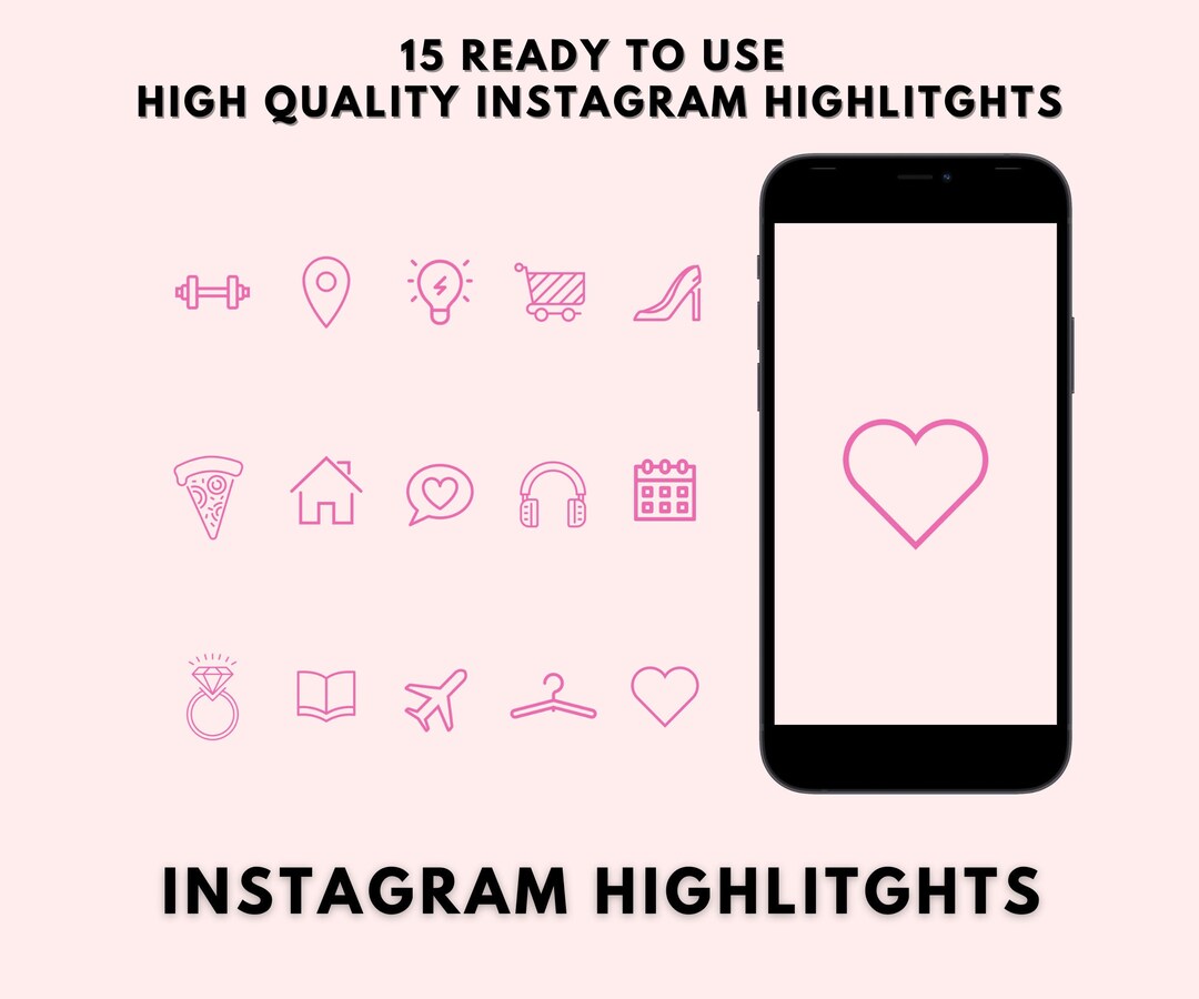 15 Pink Instagram Story Highlight Icons Instagram Stories Covers for ...