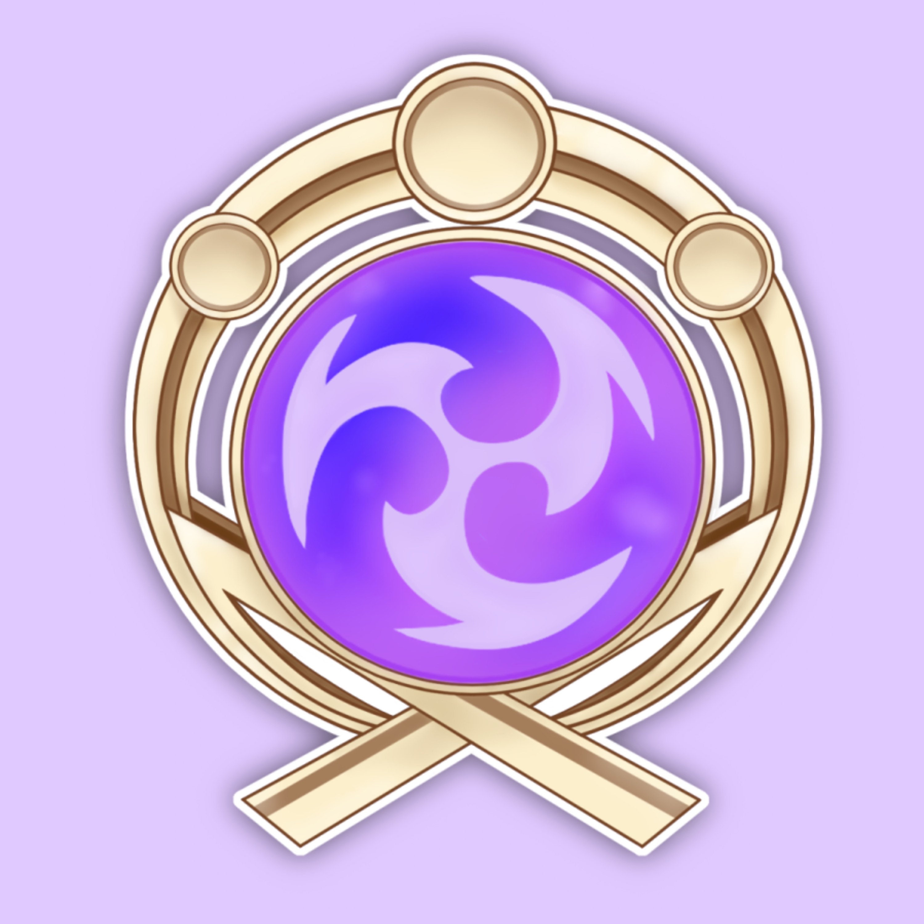 Genshin Impact Diecut Glossy Vinyl Inazuma Vision Stickers - Etsy