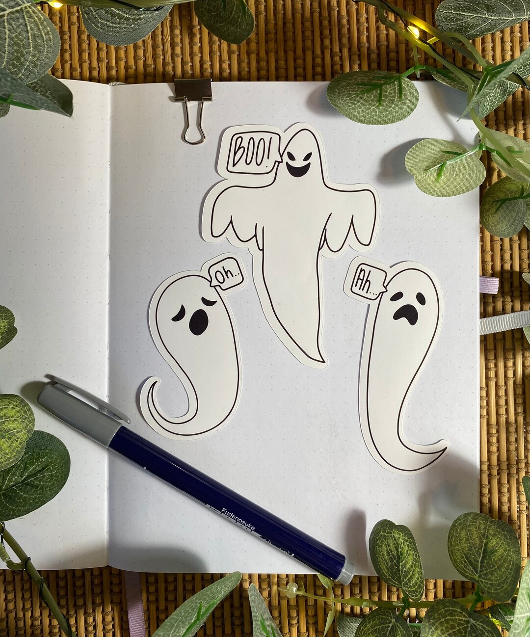 Cute Friends Diecut Glossy Vinyl Ghost Trio Stickers - Etsy