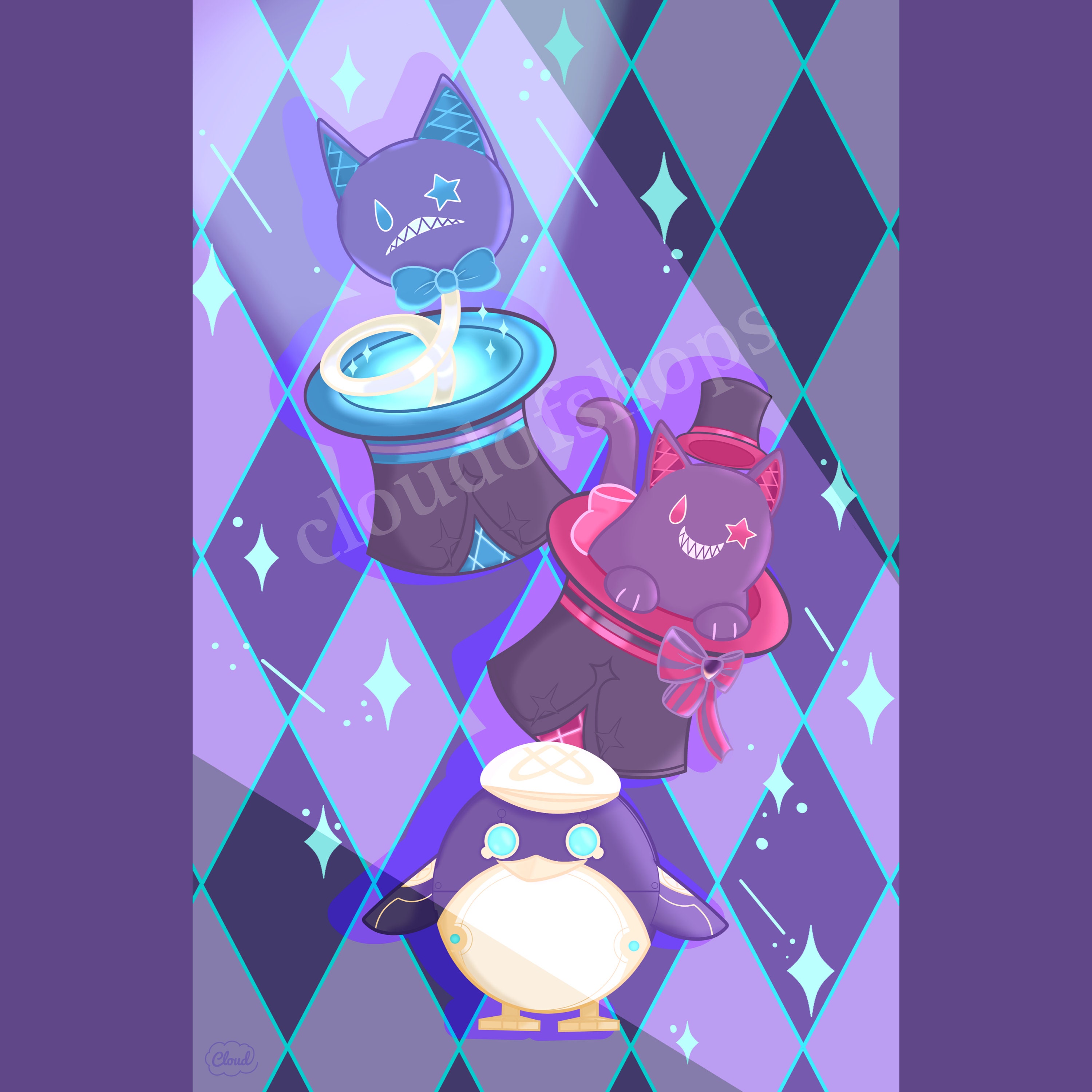 Genshin Impact Fanart Fontaine Siblings Lyney Lynette Freminet Summons ...