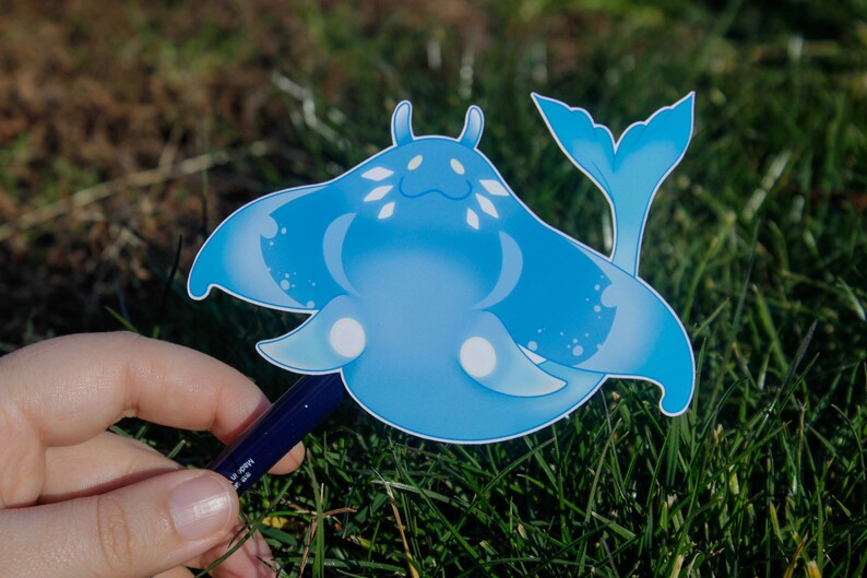 Genshin Impact Diecut Glossy Vinyl Enkanomiya Floating Ray Sticker ...