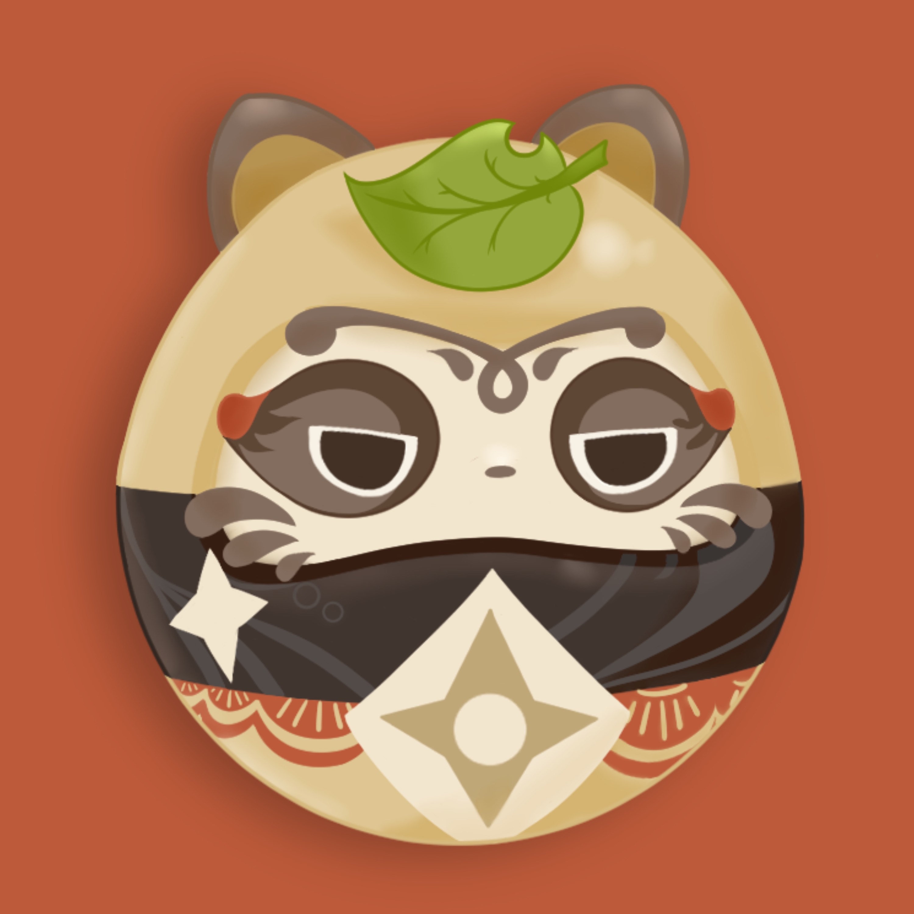 Genshin Impact Muji Muji Daruma Sayu Diecut Glossy Vinyl Sticker - Etsy