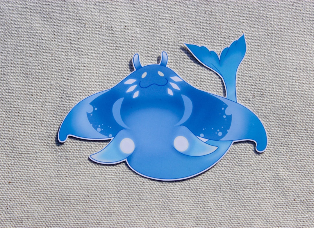 Genshin Impact Diecut Glossy Vinyl Enkanomiya Floating Ray Sticker - Etsy