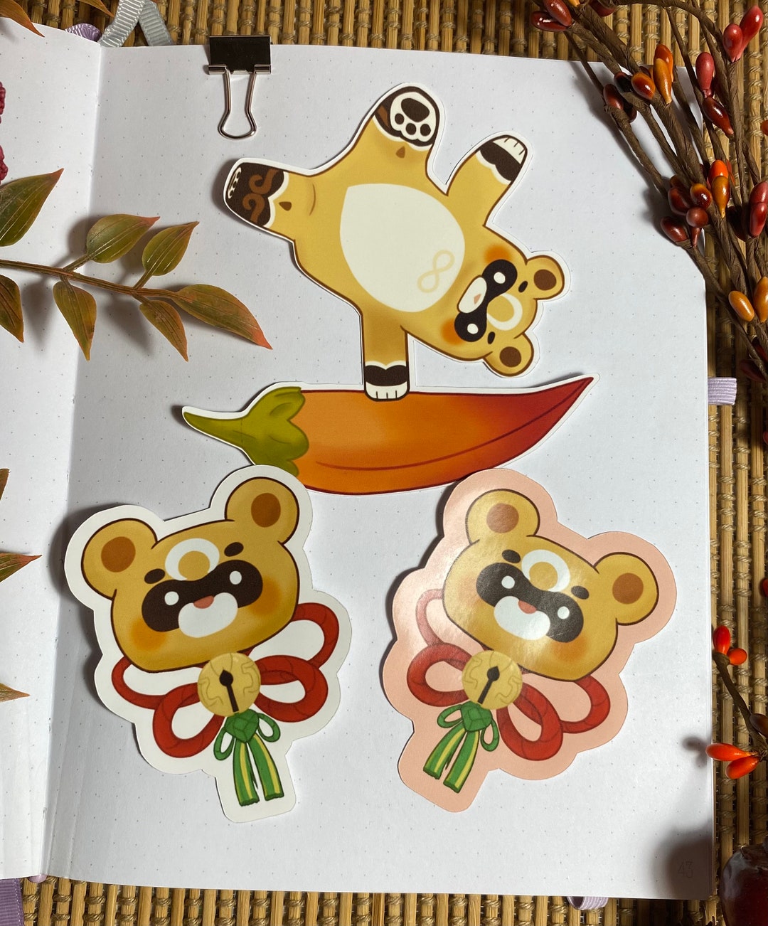 Genshin Impact Diecut Glossy Vinyl Guoba Xiangling Stickers - Etsy