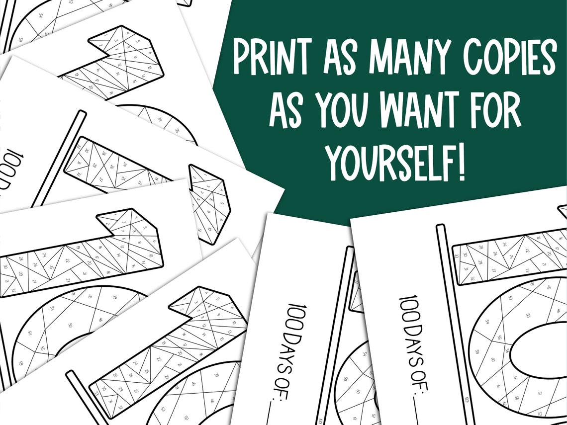 Color in 100 Day Habit Tracker, Exercise Tracking, Daily Coloring Page ...