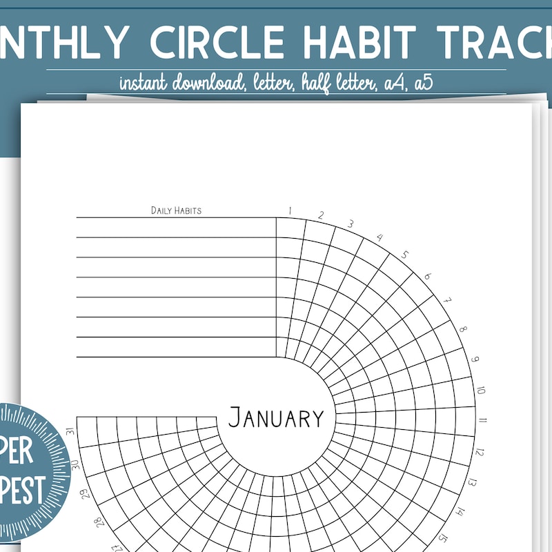 Circle Tracker - Etsy