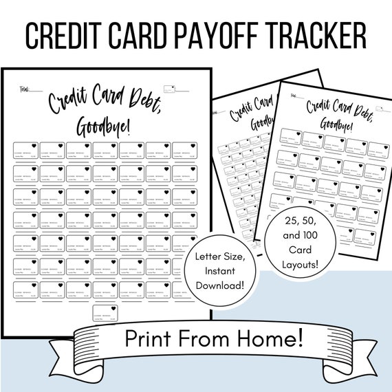 Credit Card Debt Payoff Payment Tracker Debt Coloring Page Paper ...