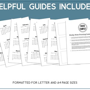Printable 2025 Calendar Sticky Note Template, Planner Sticky Notes, 3 ...